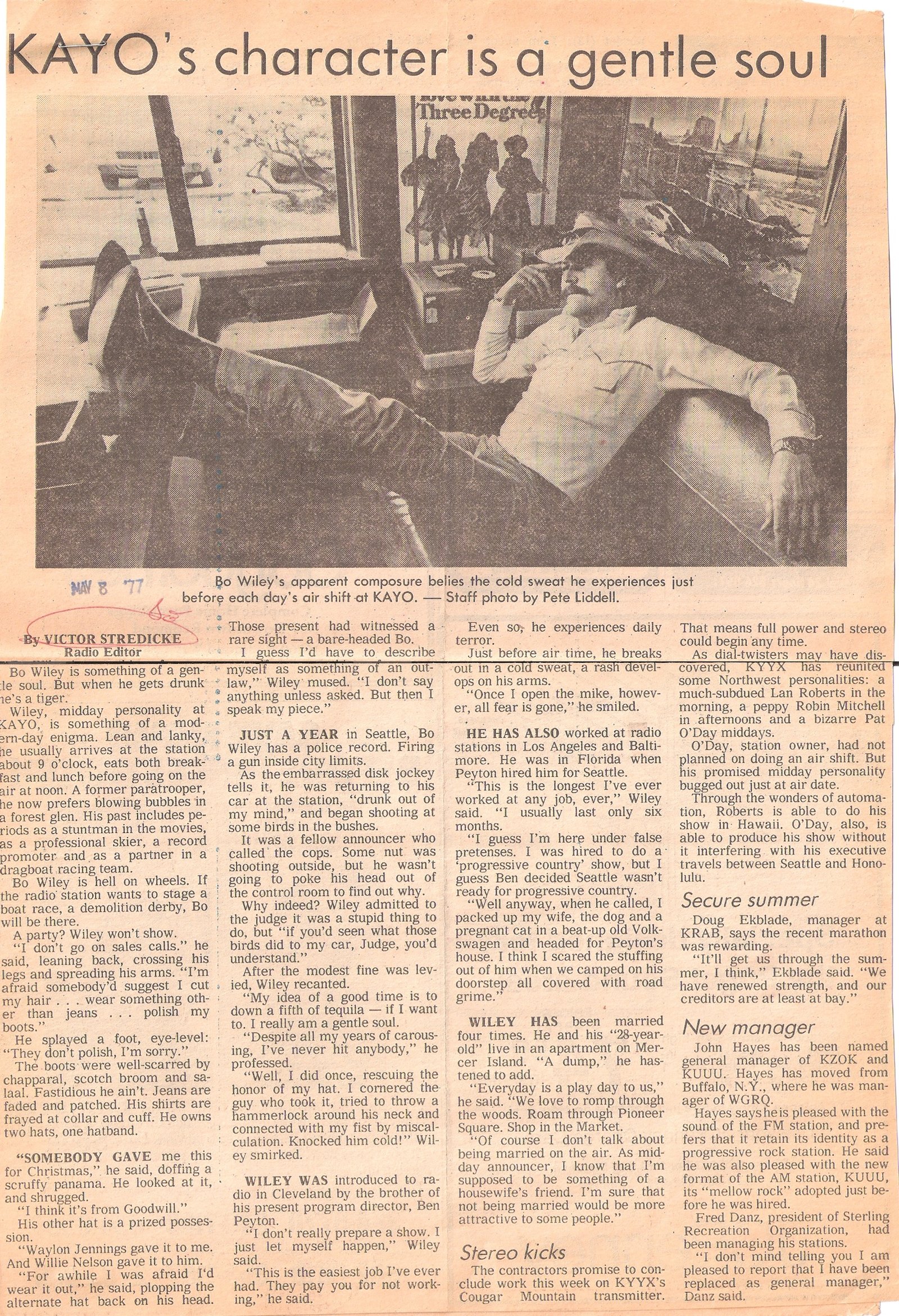 Initial Bo Wiley Character Examination – QZVX Broadcast History ...